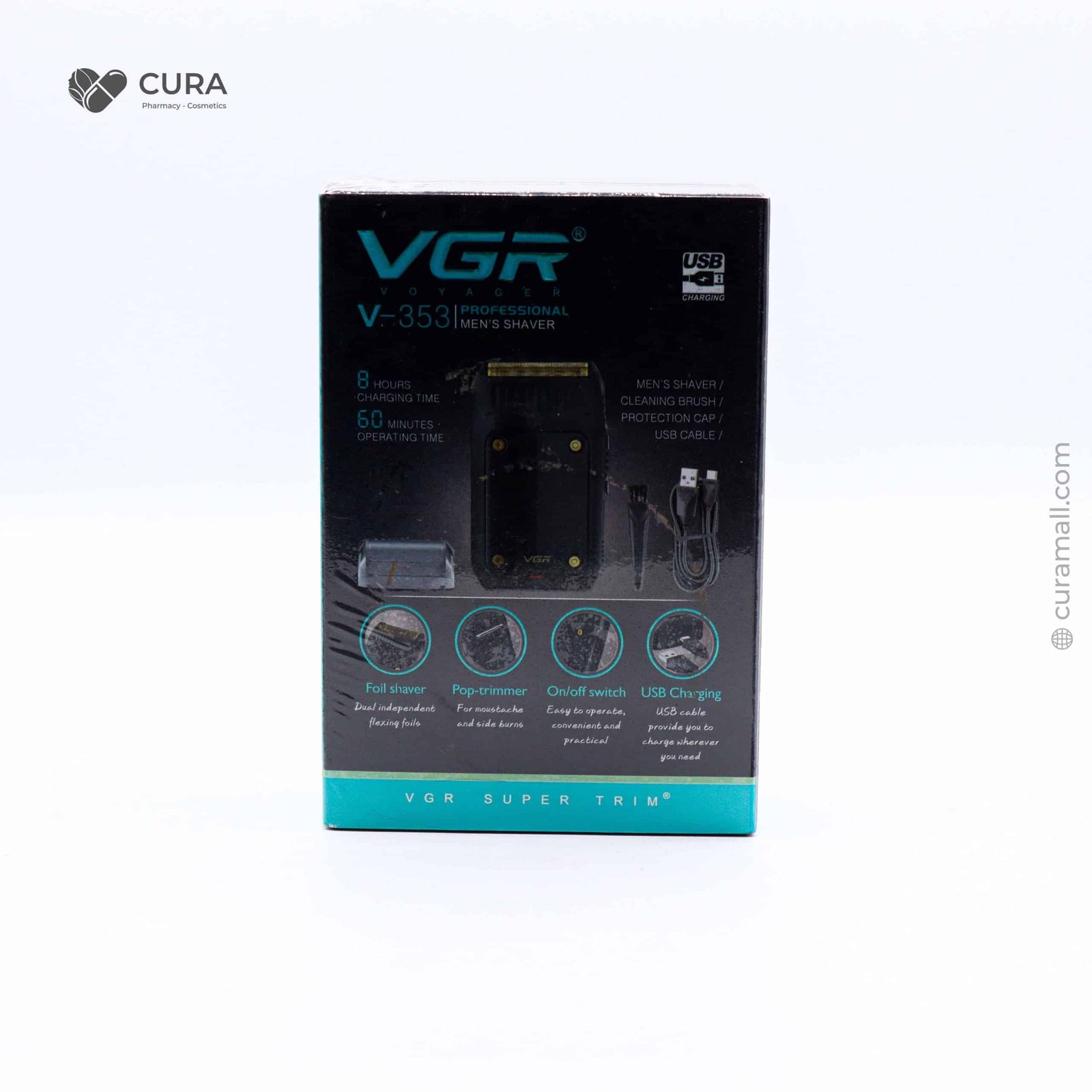 VGR Shaver V-353 – Rechargeable Electric Shaver | The Cura Mall